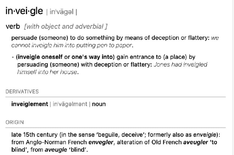 Inveigling and The Kung Fu Mind of Carolyn Poplett